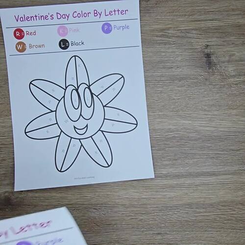 Valentine Color by Letter by HH Fun and Learning | TPT