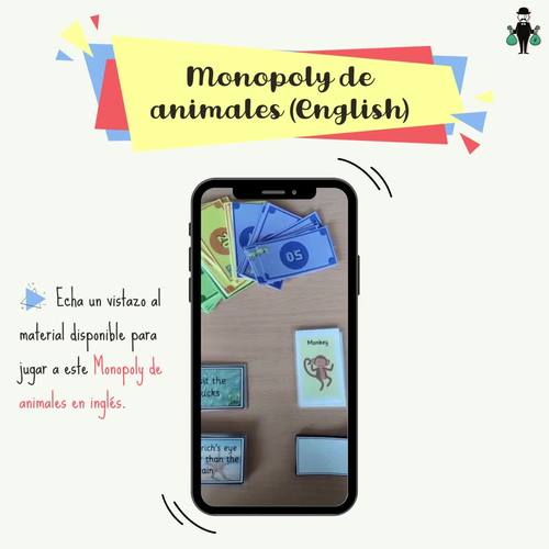 ANIMALPOLY: MONOPOLY of ANIMALS in English by Gamifica tu aula | TPT