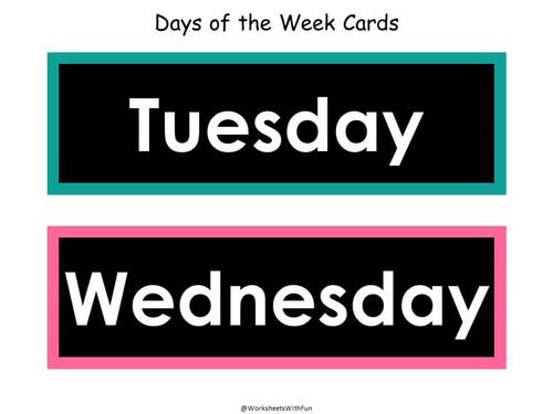 Days of the Week Labels Printables, Bulletin Board Ideas, Classroom, T-272