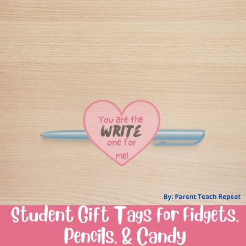 Valentine's Day Gift Tags for Students Fidgets Candy Pencils & More