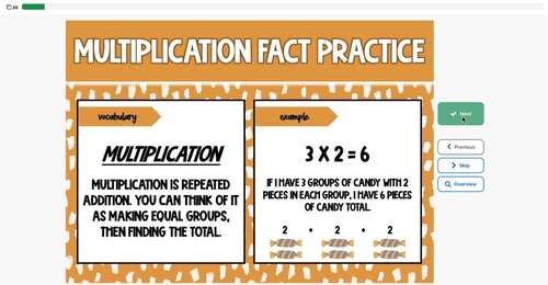 Multiplication Fact Practice Boom Cards // 7s Multiplication Facts
