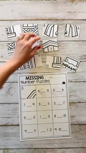 Missing Numbers Mystery Hidden Picture Puzzles - Counting On 0 - 11