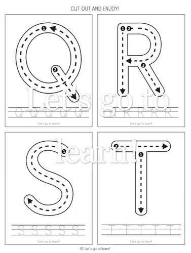 Letter Formation Flashcards, Alphabet Tracing Practice, Task Cards, Centers