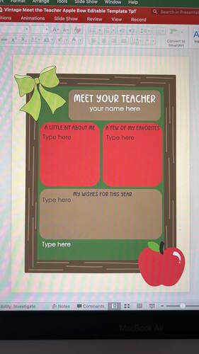 Editable Meet the Teacher Template | meet your teacher info page, retro