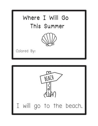WHERE I WILL GO THIS SUMMER | Summer Emergent Reader | DOLLAR DEALS
