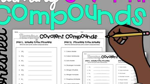 Naming Covalent Compounds Worksheet Activity with Differentiation