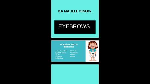 Learn the Body Parts in Hawaiian (Body Parts #2 Series) Eyebrows-Tongue