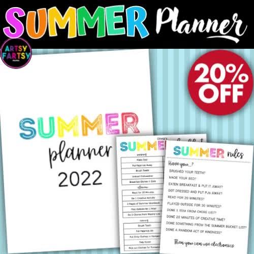 Printable Editable SUMMER Planner Bundle | Summer Calendar | Summer ...