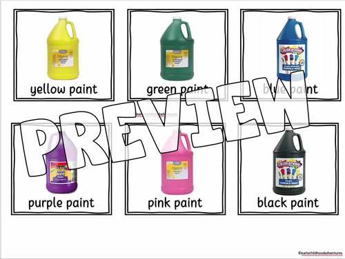 Art Center and Supply Labels by Early Childhood Adventures | TPT
