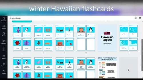 Hawaiian flashcards winter season vocabulary by Language Forum | TPT