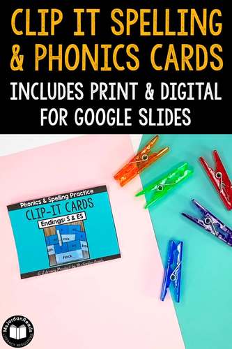 C, CK, K - Medial /k/ Clip-It Cards for Phonics & Spelling | Google™ Slides