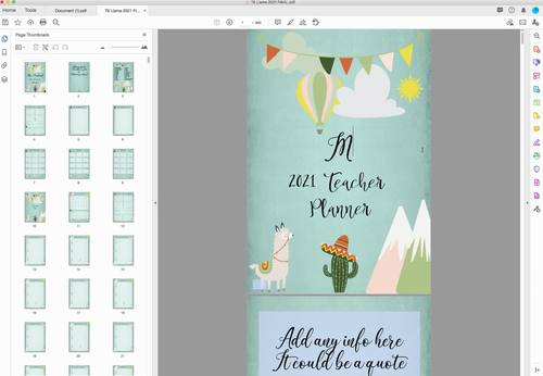 Llama 2021 Teacher Planner, Teacher Diary by Teach Elite | TPT