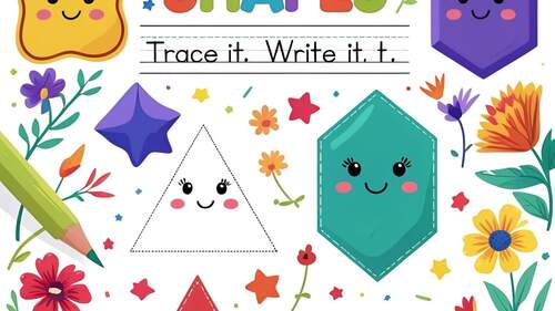 Shape Fun! Printable & Digital Worksheets for Kindergarten + Pre