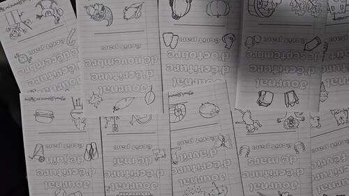 Lined French Writing Journals for the Year September to August Theme ...