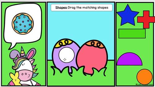 EASTER Theme 2D Shapes - Distance Learning Google Slides Digital +PPT