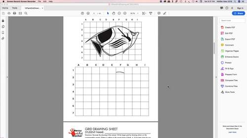 10 Pack Grid Drawing Worksheets for Middle/High School by Messy Art Teacher