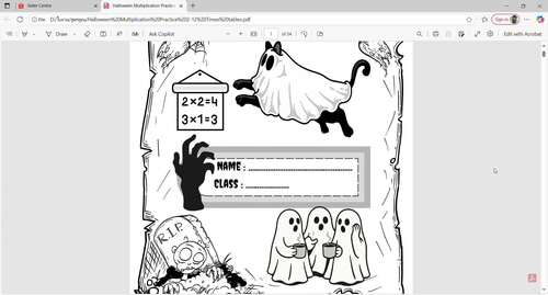 Halloween Multiplication Practice 2-12 Times tables by chiwden | TPT