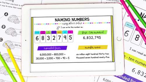 Naming & Comparing Numbers - 4th Grade Math - Print & Digital - 4.NBT.A.2