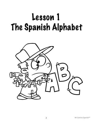 The Spanish Alphabet - (Worksheets, Lesson 1, My First Spanish Workbook)