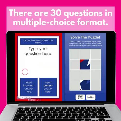 American Star Google Slides PowerPoint Editable HUNT Game Template