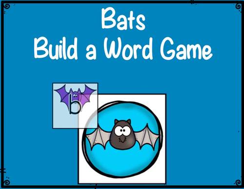 Bats Themed Build a Short Vowel CVC Word by The Teaching Scene by Maureen
