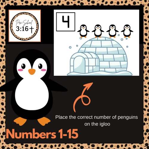 Penguin Math Center| Penguin Number Game| Winter Activity| Numbers 1-15 ...