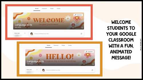Google Classroom Headers - Animated Banner GIFs - Retro Themed | TPT