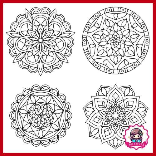 Mandala Line Art Creative Classrooms | Commercial Use | Clipart SET#5