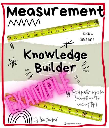 Measuring Tape Book 6: Math Fractions, Converting Inches to Feet, CTE