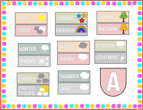 Printable Calm Colors Class Calendar Labels, Pocket Size Number Labels