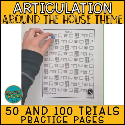 NO PREP House Theme High Articulation Trials for Speech Therapy | TpT