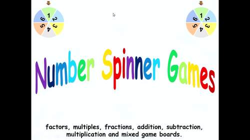Number Spinner and Dice Games by hatchtag resources | TPT