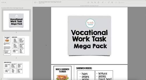 Vocational Skills Work Task Mega Pack by The Autism Helper | TPT