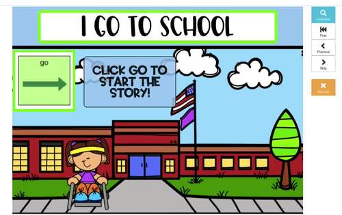 BOOM CARDS- Core Vocabulary "GO" Interactive Story by Nicole Poncia SLP