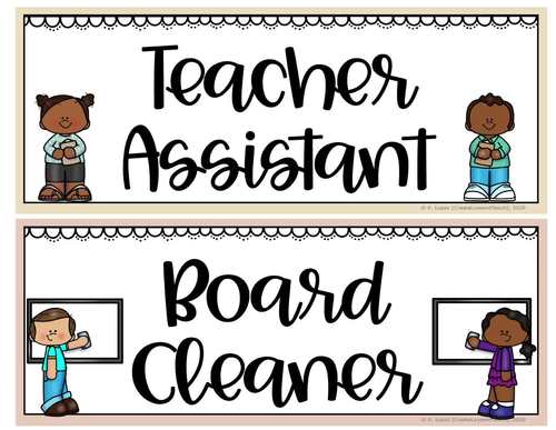 Boho Rainbow Classroom Jobs English Spanish by CreateLoveandTeach