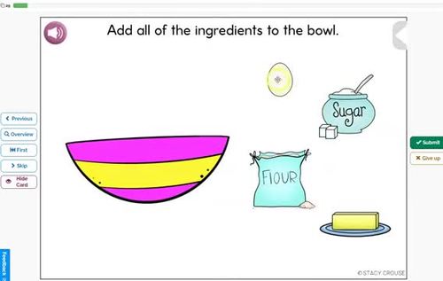 Following Directions Speech Therapy Cookies Listening Activities Boom Cards