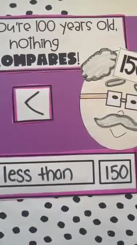 100th Day Math Place Value Craft by The Teaching Diva Corner | TPT