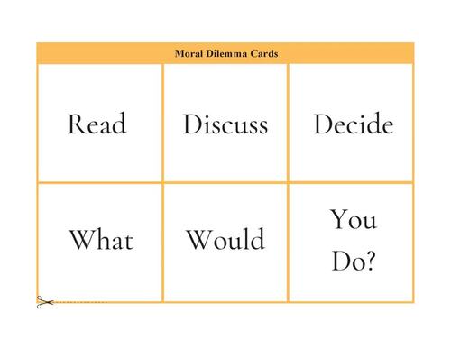 Moral Dilemma Cards. Role play. Writing. Prompts. Flashcards. Character ...