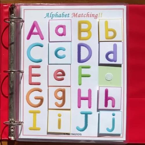 Alphabet Matching Activity, Toddler Busy Book, Learning Binder, Quiet ...