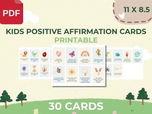 30 Positive Affirmations for Kids | SEL Printable for Classroom ...