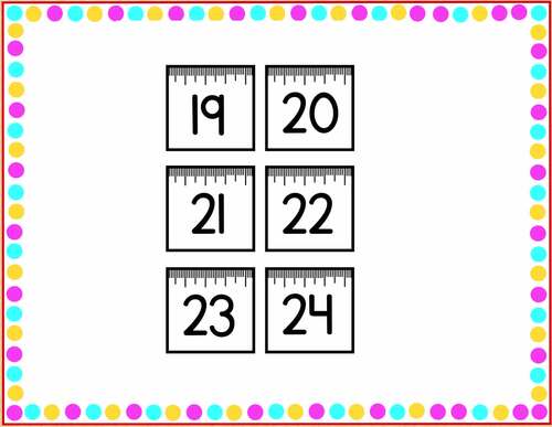 Printable Calendar Numbers, Number Labels, Number Spots, Number Tags
