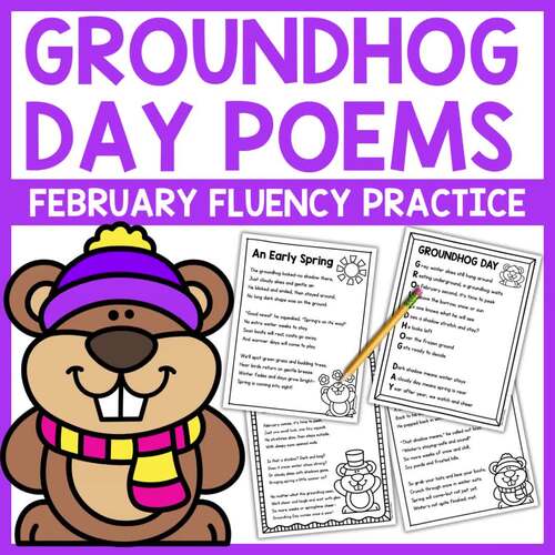 Groundhog Day Poems | February Reading Fluency Activities | ELA Centers ...