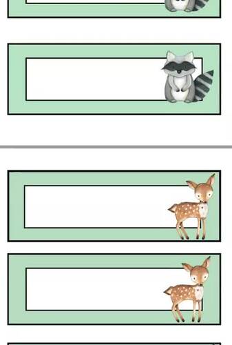 Woodland Animal Desk Name Plates and Table Signs by Fun in Upper Elementary