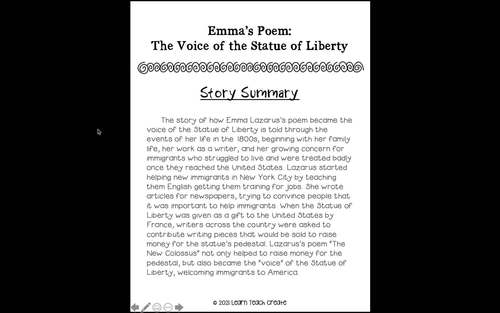 Emma's Poem | 2nd GR. Domain 11 | CKLA Amplify Slideshow & Packet