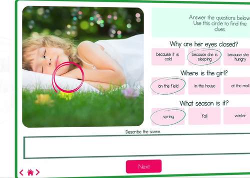 Spring Higher Language Real Pictures Boom Cards Speech Therapy Digital