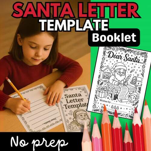 Santa Letter Template | Christmas Writing Activities & Crafts | Grades ...