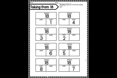 Subtraction within 20 | First Grade | New GA Math Standards Aligned