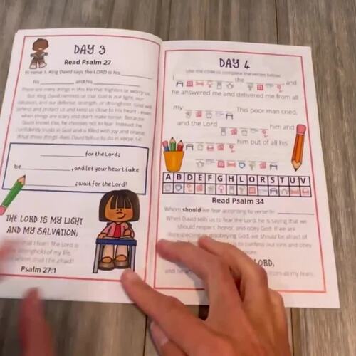 Fear Not Bible Reading Journal Pages for 2nd - 5th Grade, Bible Reading ...