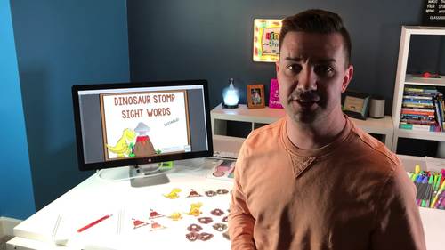 Dinosaur Stomp Editable Sight Words by Kindergarten Smorgasboard