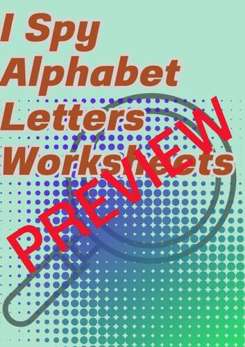 I Spy Alphabet Letters Worksheets For Pre-K. by ALREADY DIGITAL | TPT